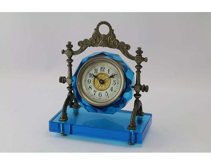 Blue Crystal Table Clock | Seiko Clocks | THE SEIKO MUSEUM GINZA